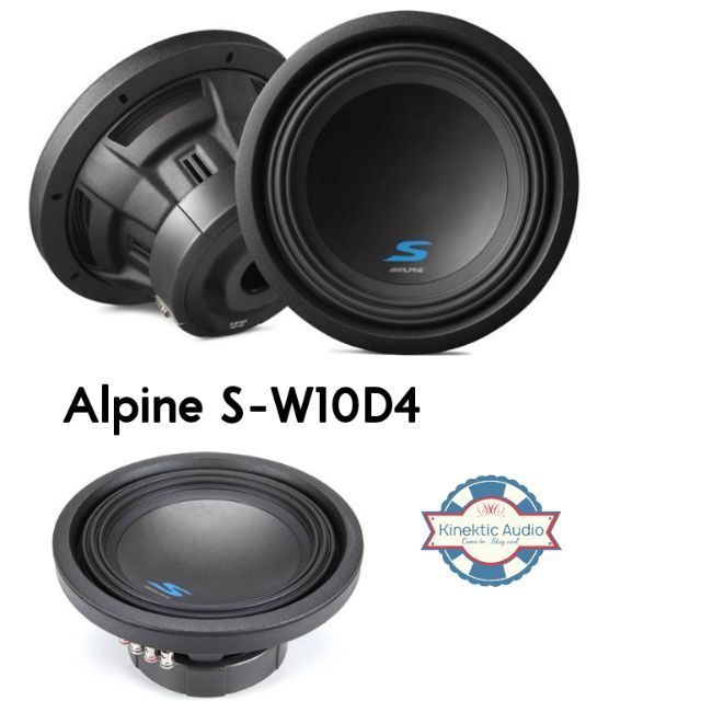 Alpine S-W10D4 – S-Series 10″ subwoofer with dual 4-ohm voice coils